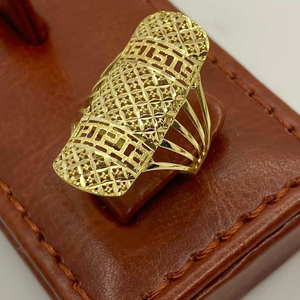 18K Real Gold Versace Design Ring – Embellish Gold