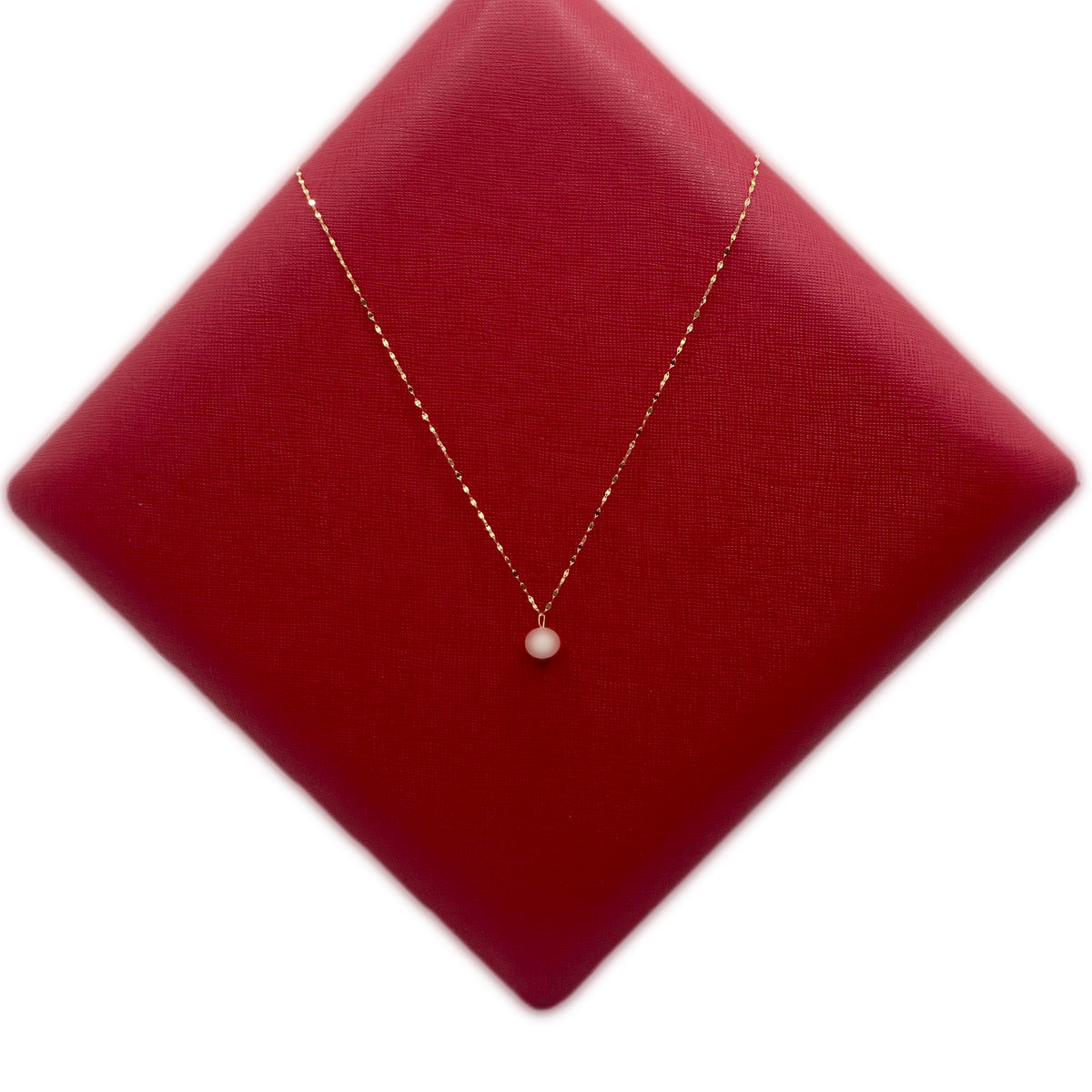 18k Real Gold Baby Pink Mirror chain necklace – Embellish Gold